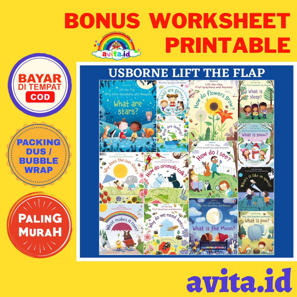 Jual avita.id Buku Usborne Lift The Flap / Buku Usborne / Book Usborne ...