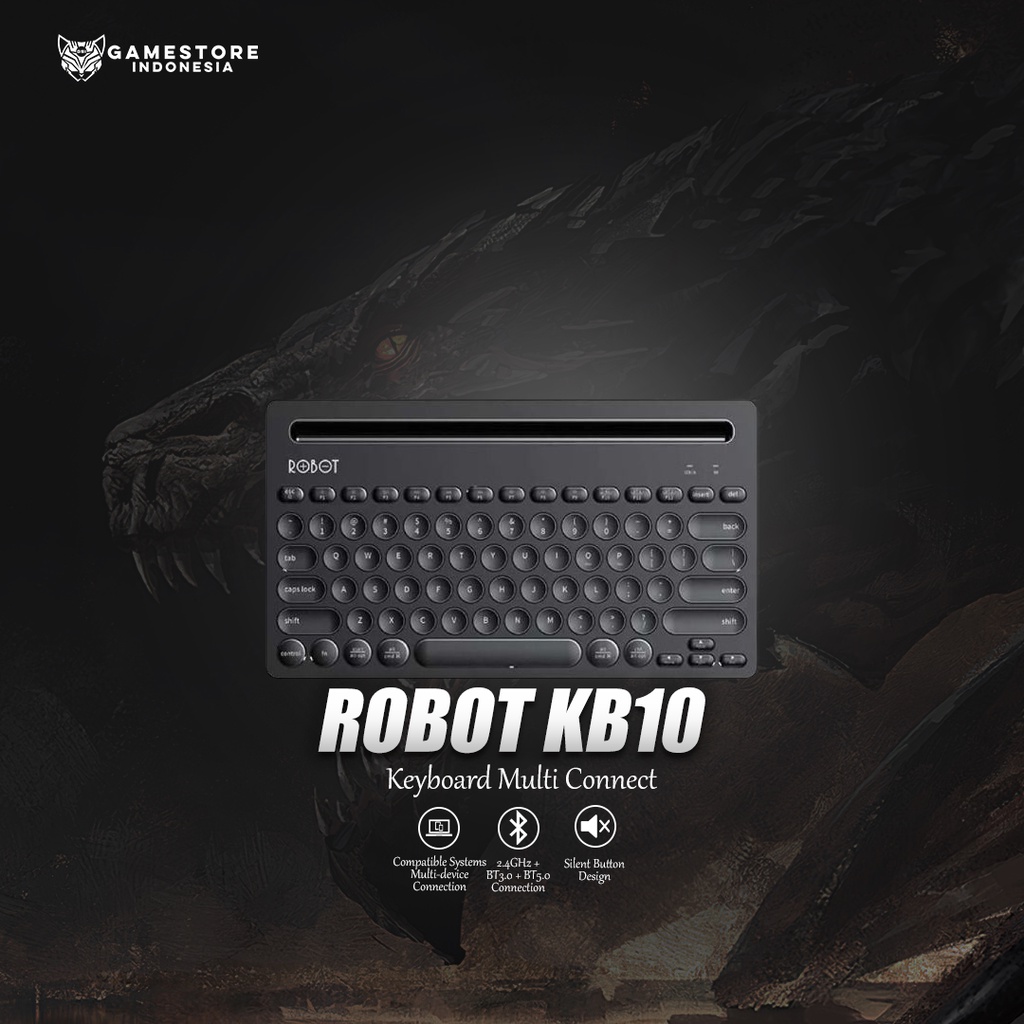 Jual ROBOT KB10 KEYBOARD WiRELESS & BLUETOOTH Android iPad PC Multi ...