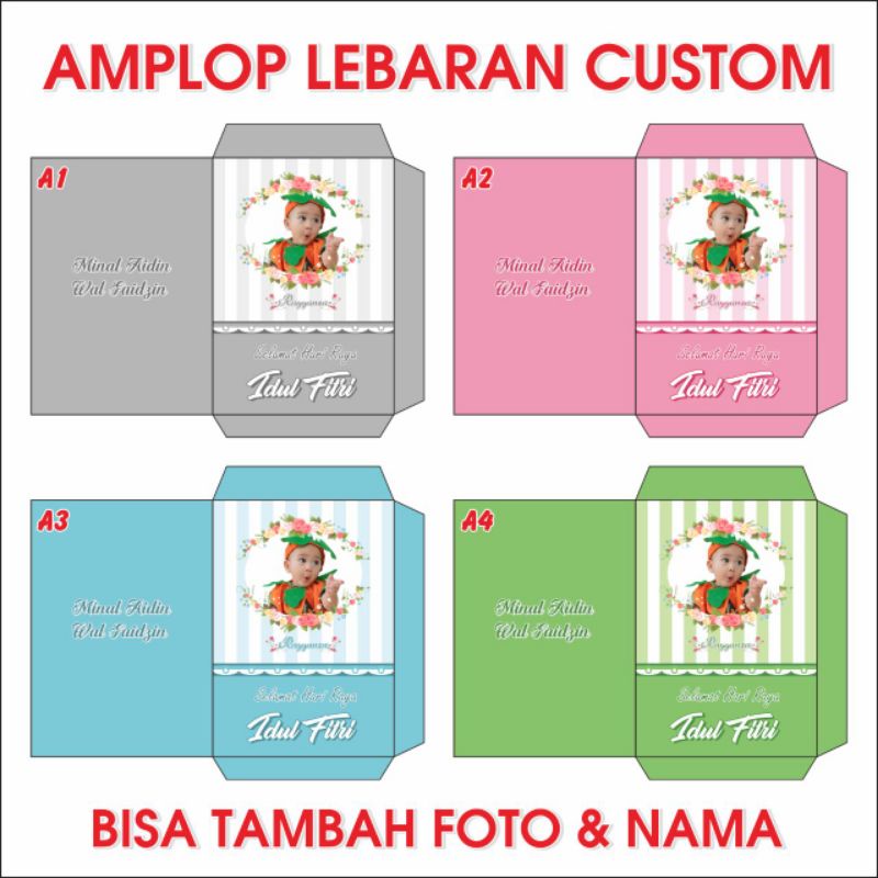 Jual 12 PCS AMPLOP LEBARAN CUSTOM 2023 | Amplop Lebaran Custom / Amplop Lebaran Custom Foto ...