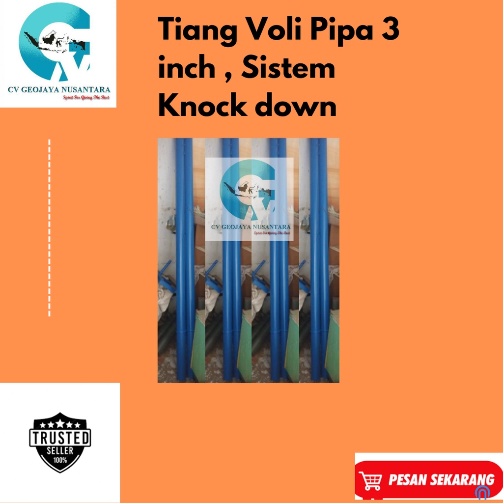 Jual Tiang Voli Pipa 3 inch , Sistem Knock down | Shopee Indonesia