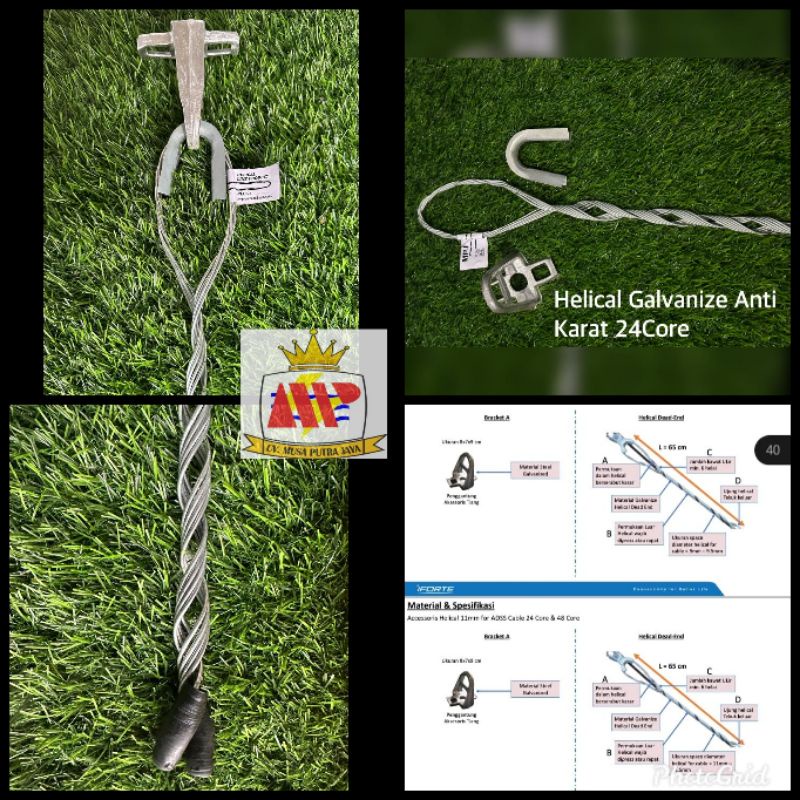 Jual Helical Fitting Spiral Galvanize Anti Karat + Bracket A + Thimble ...