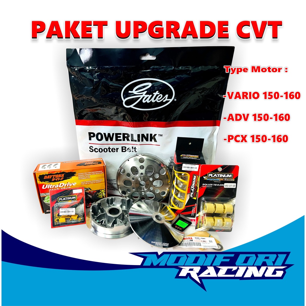 Jual Paket Upgrade CVT PCX-ADV-Vario Kirian Racing Bubut PCX 160-150 vario 125-150-160 Kampas ...