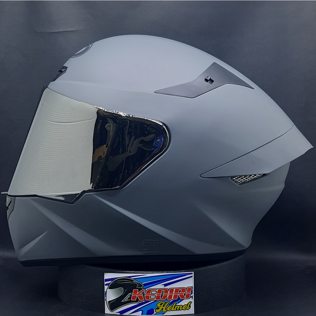 Jual Helm KYT TT COURSE plain solid ttc polos black doff white gorilla grey anthracite paket ...