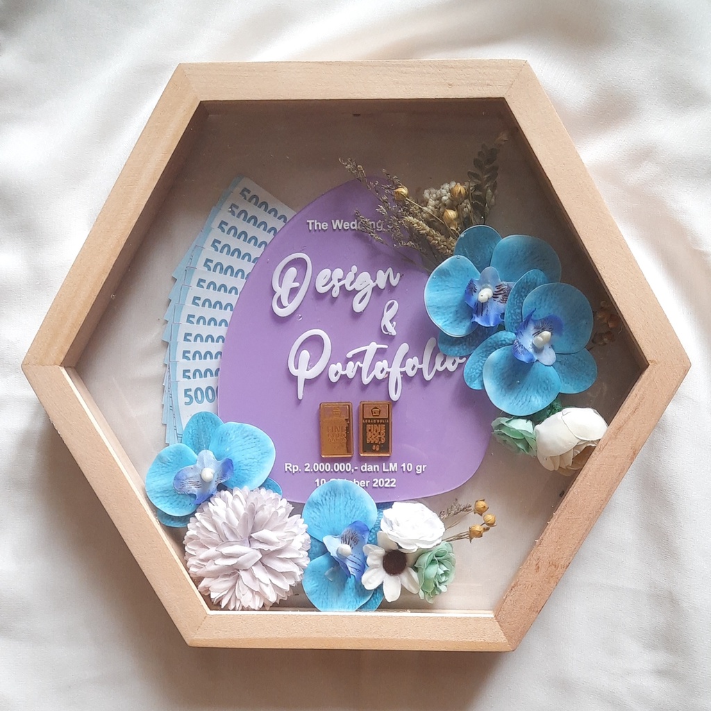 Jual FRAME MAHAR AKRILIK HEXAGONAL/SEGI ENAM | Shopee Indonesia