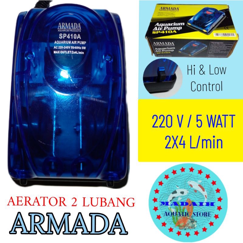 Jual ARMADA SP 410 A, AERATOR 2 lubang , mesin pompa udara / angin ...