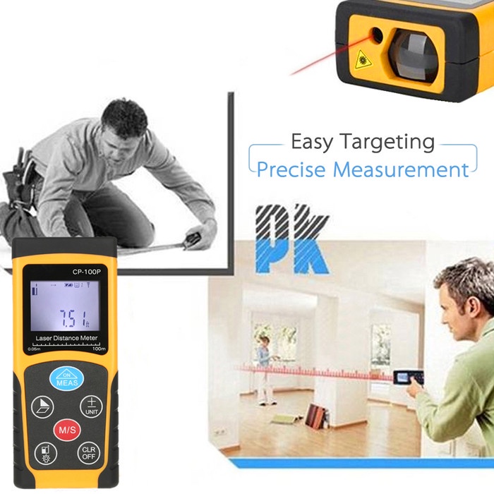 Jual Digital Laser Distance 100 Meter 40M Alat Ukur Jarak Meteran CP ...