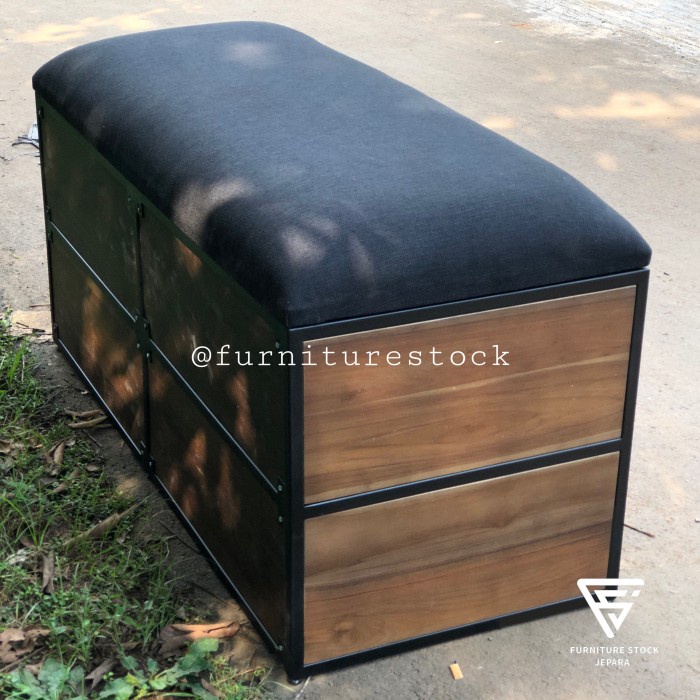Jual FR1 KURSI BENCH BANGKU KURSI BENCH RAK SEPATU DOUBLE FUNGSI KAYU ...
