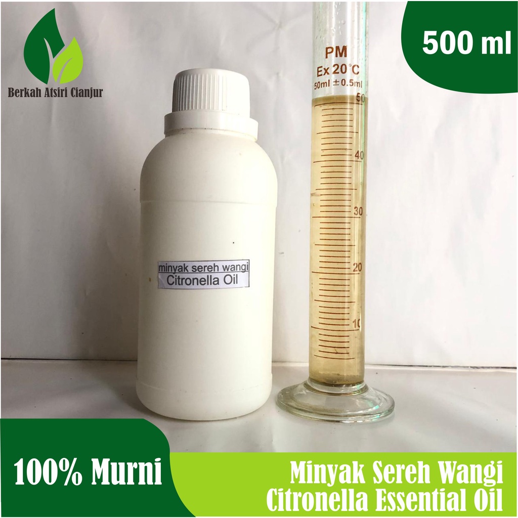 Jual 500ml minyak atsiri sereh wangi asli murni penyulingan 100% citronella pure essential oil ...