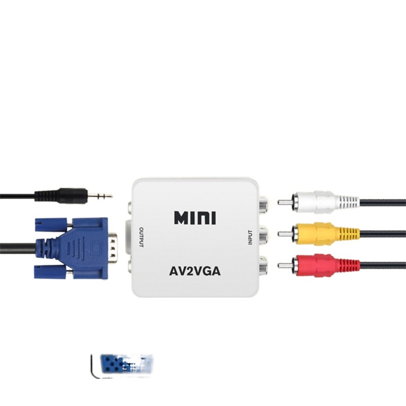 Jual CONVERTER AV RCA TO VGA ADAPTER LAPTOP PC TO MONITOR TV | Shopee ...