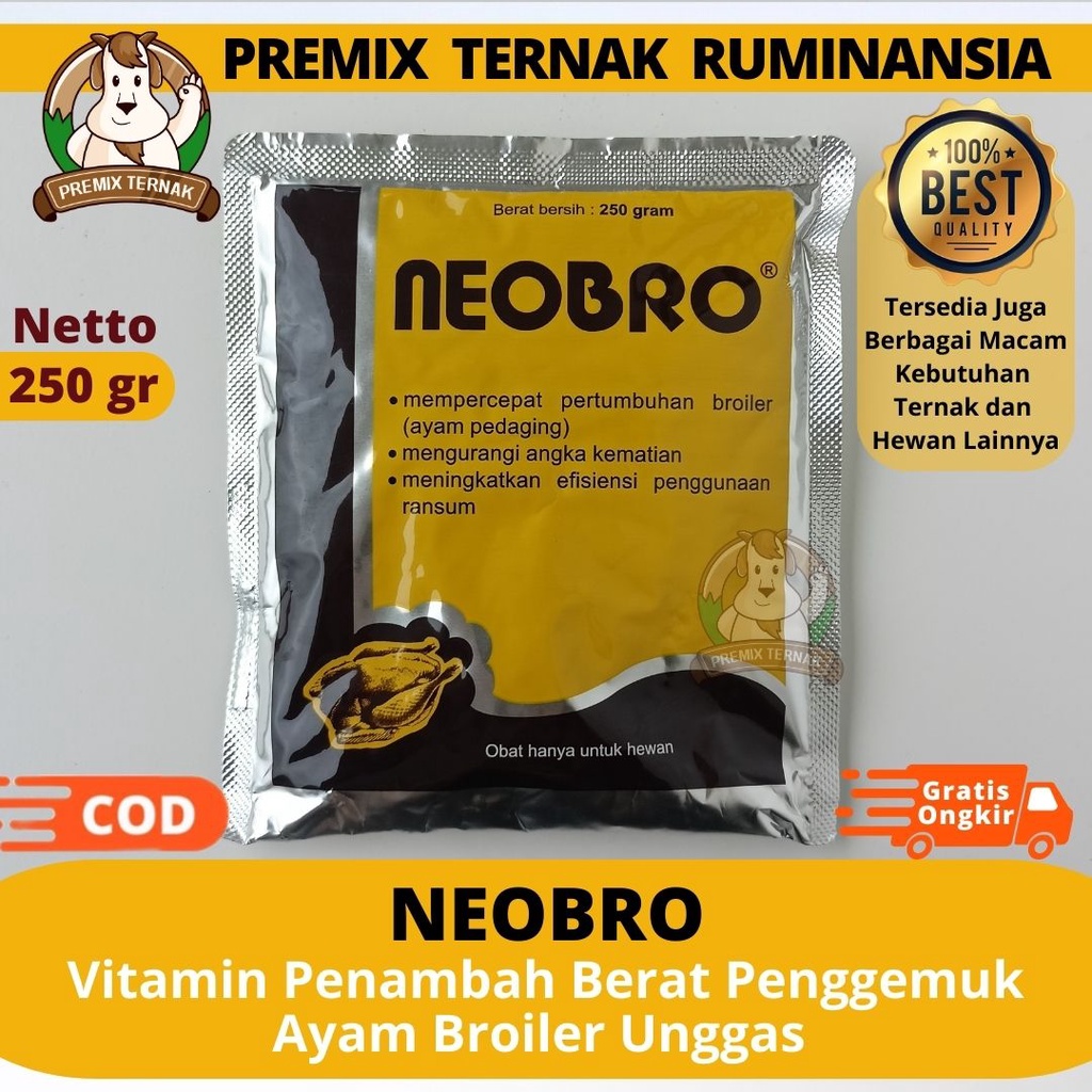 Jual NEOBRO 250 gr MEDION - Vitamin Penambah Berat Penggemuk Ayam ...