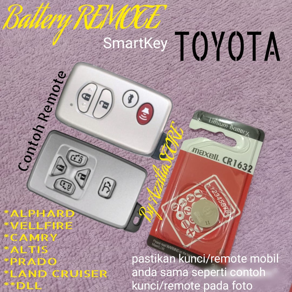 Jual Baterai Batrai Battery Batre Untuk Remote Remot Kunci Keyless ...