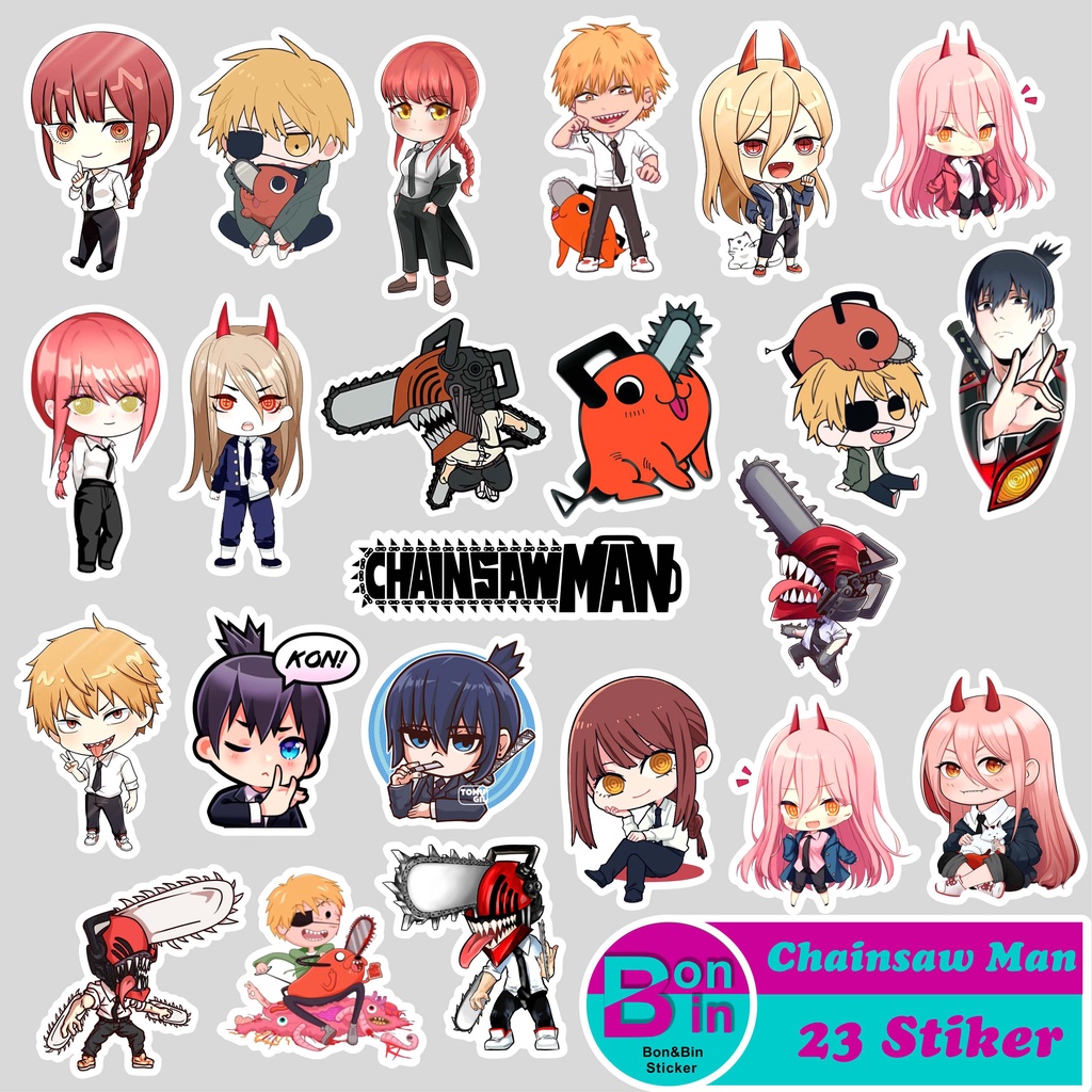 Jual Stiker Anime Chainsaw man Stiker set | Shopee Indonesia
