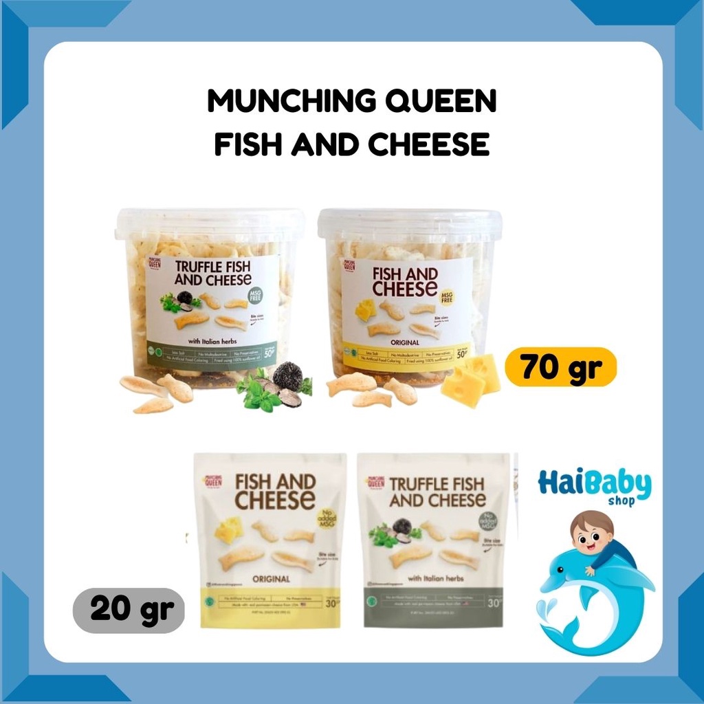 Jual Munching Queen Fish And Cheese Original & Truffle || Kerupuk Sehat ...