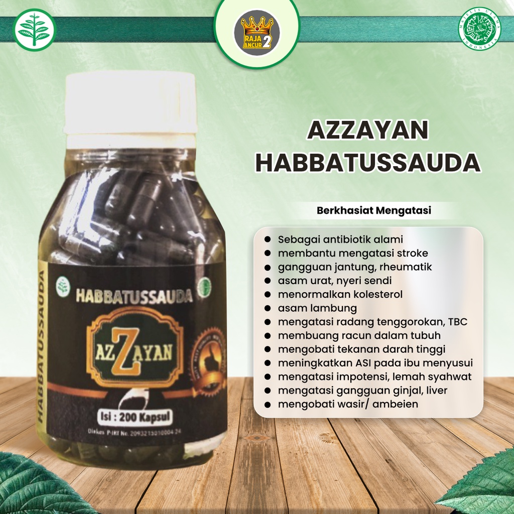 Jual Habbatussauda Serbuk Azzayan Isi 200 Kapsul Obat Herbal Atasi ...