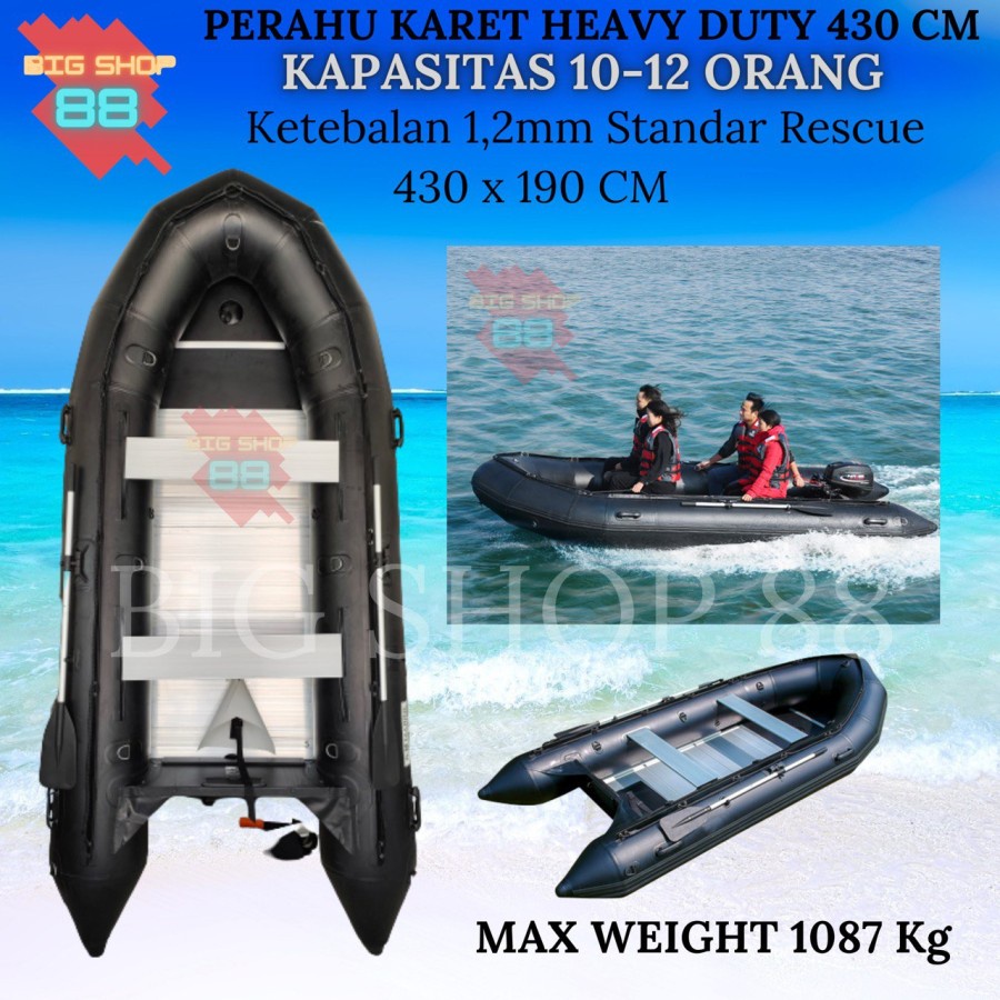 Jual PERAHU KARET RIB MANCING RUBBER RESCUE INFLATABLE PVC MARINE BOAT ...