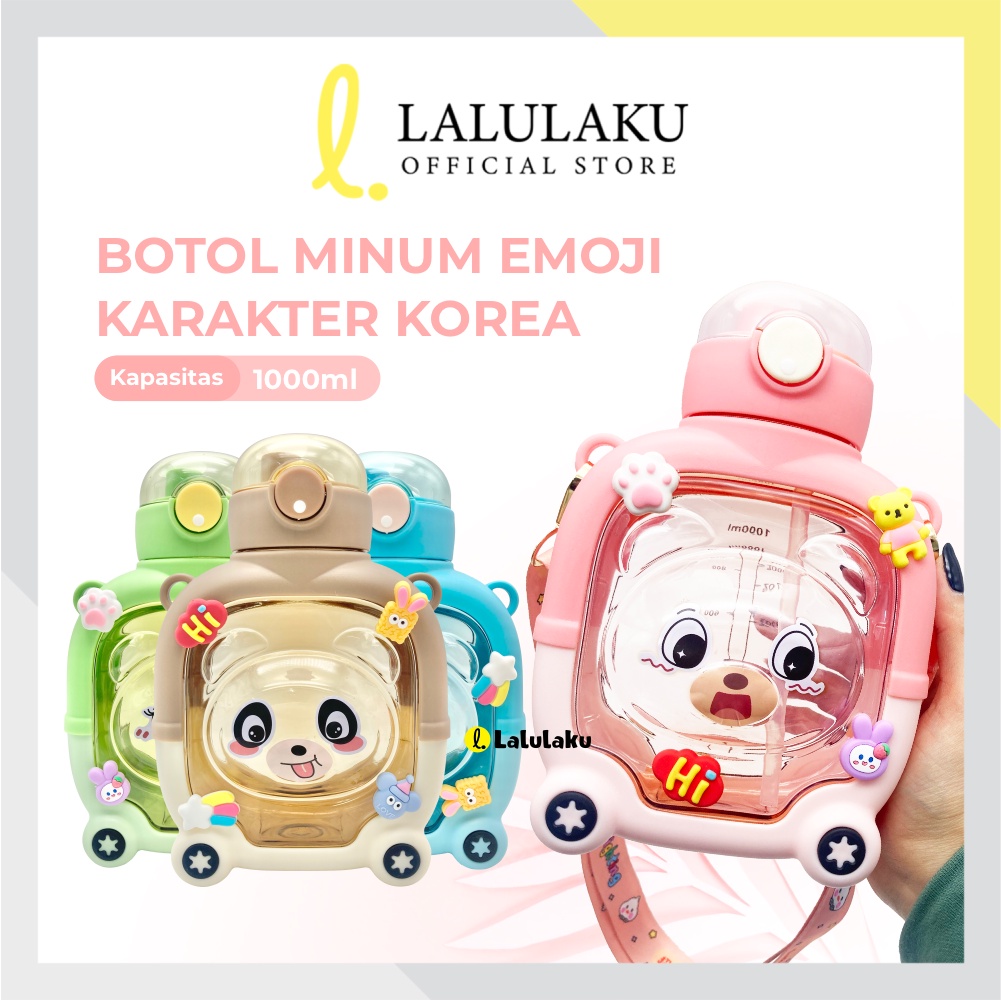 Jual Botol Minum Anak Karakter Emoji Korea Lucu Stiker 3D 2D Kapasitas ...