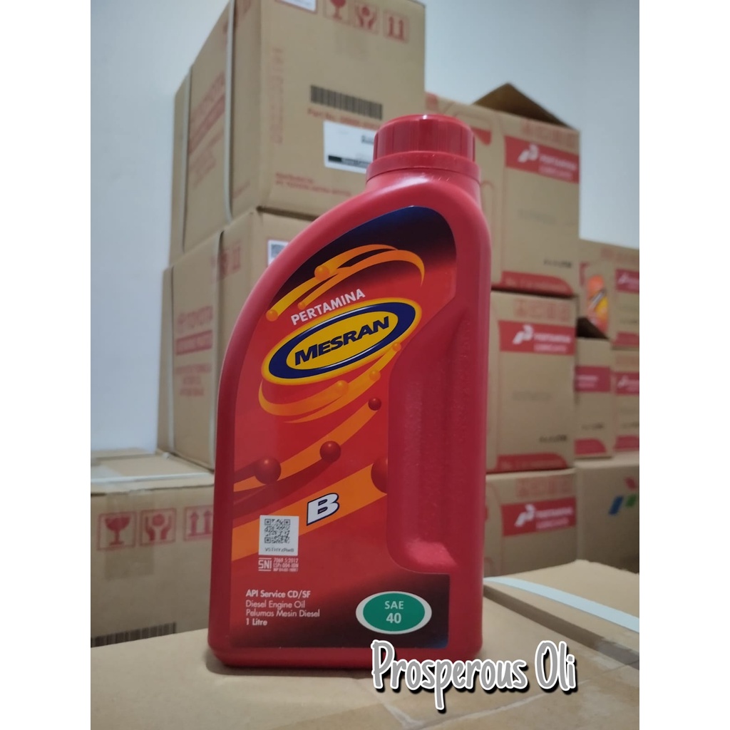 Jual Oli Mesran B40 1 Liter - Oli Mesin Diesel SAE 40 API Service CD/SF ...