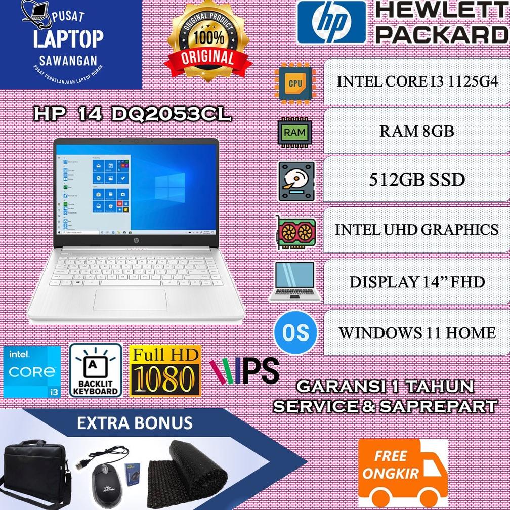Jual Laptop HP 14 Intel I3 1125G4 8GB 512GB FHD IPS BL WIN11 SILVER ...