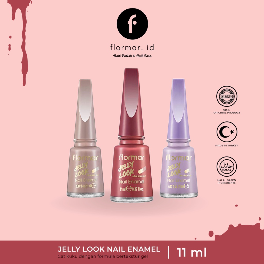Jual Kutek Flormar Jelly Look Nail Enamel (JL53-JL40-JL02-JL42-JL51-JL25-JL06-JL18-JL19 ...