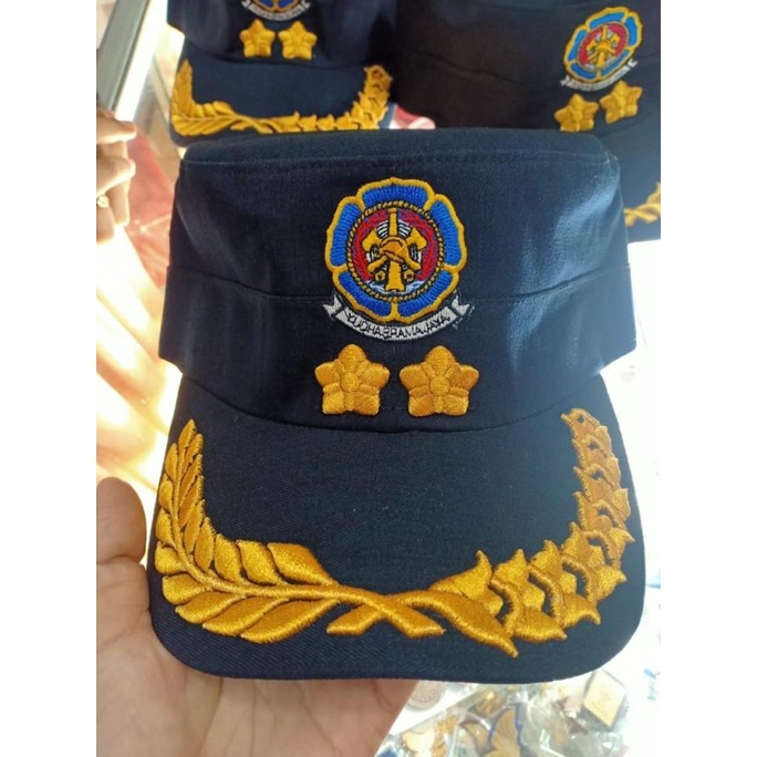 Jual Topi komando damkar pemadam kebakaran warna dongker golongan 4a | Shopee Indonesia