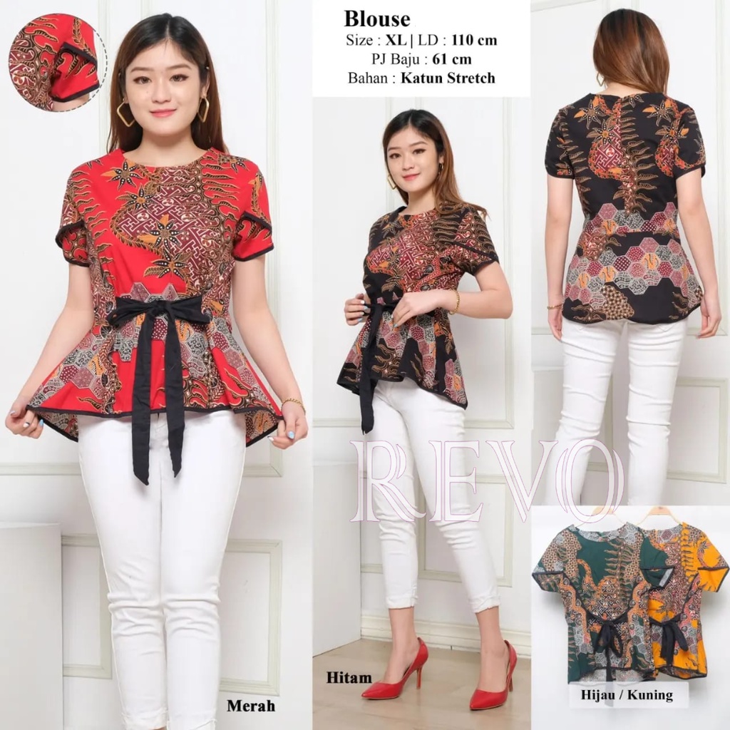 Jual Atasan Batik Cewek Blouse Batik Wanita - Batik Wanita terbaru ...