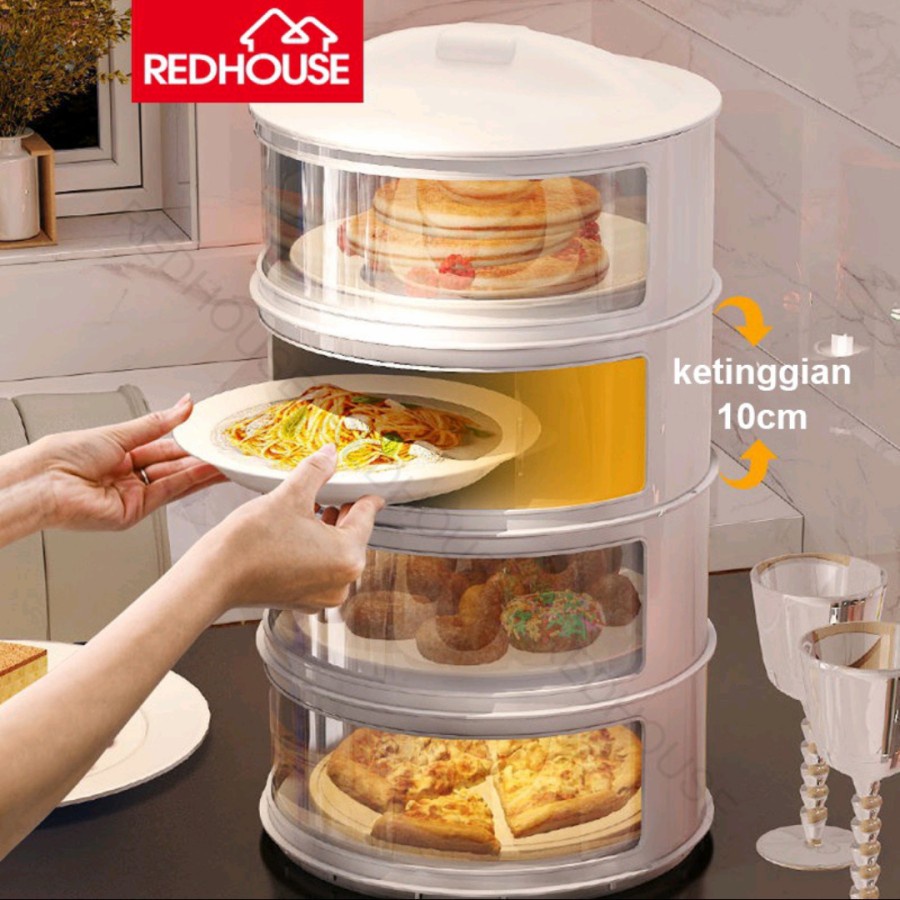 Jual Rak Tudung Saji Makanan Lauk Tingkat 3 4 5 Susun Tudung Penutup ...
