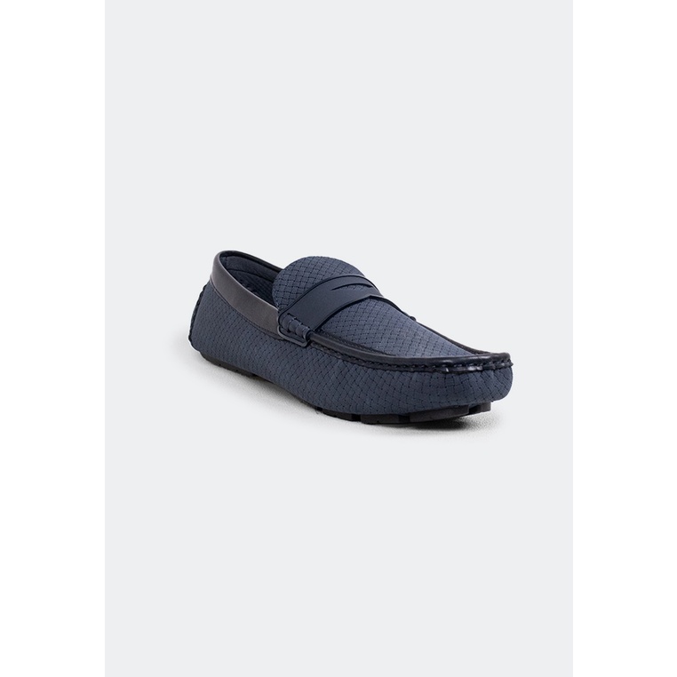 Jual MANZONE Shoes Mocassin BAREN- Navy | Shopee Indonesia
