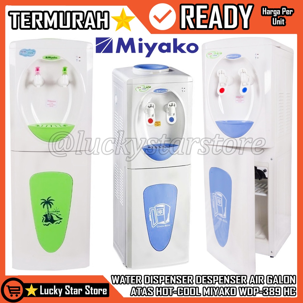 Jual WATER DISPENSER DESPENSER AIR GALON ATAS HOT-COOL MIYAKO WDP-389 ...