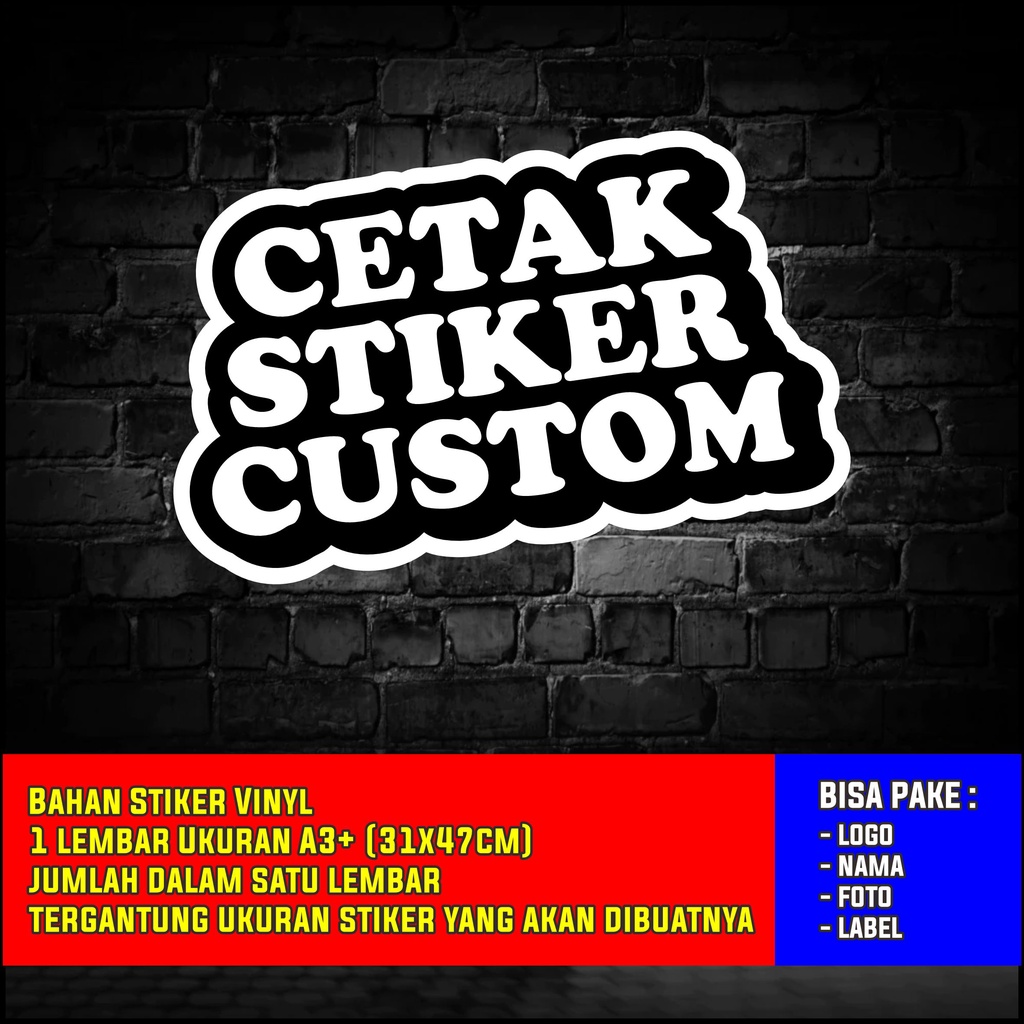 Jual CETAK STIKER CUSTOM UKURAN A3+ (31x47cm) / STIKER FOTO/STIKER HP ...