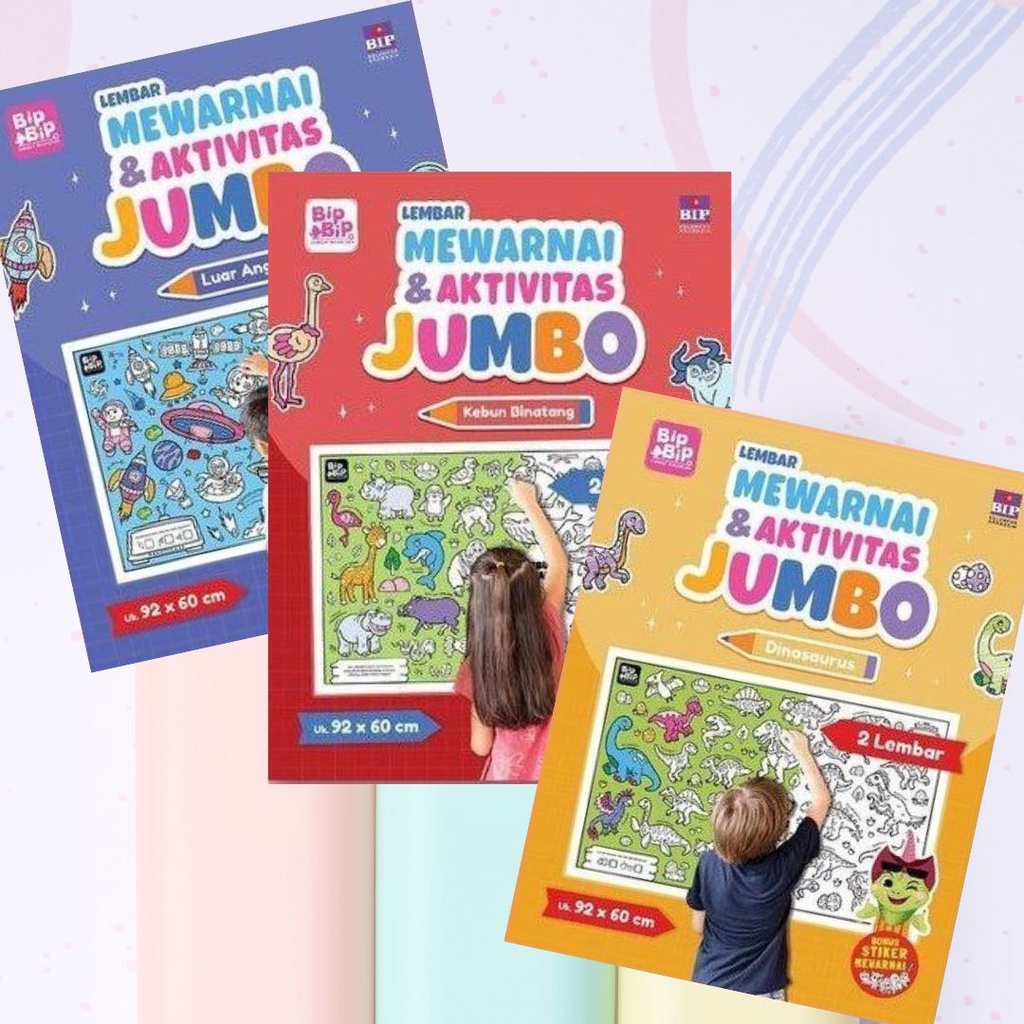 Jual Lembar Mewarnai & Aktivitas Jumbo Bonus Stiker Mewarnai | Shopee ...