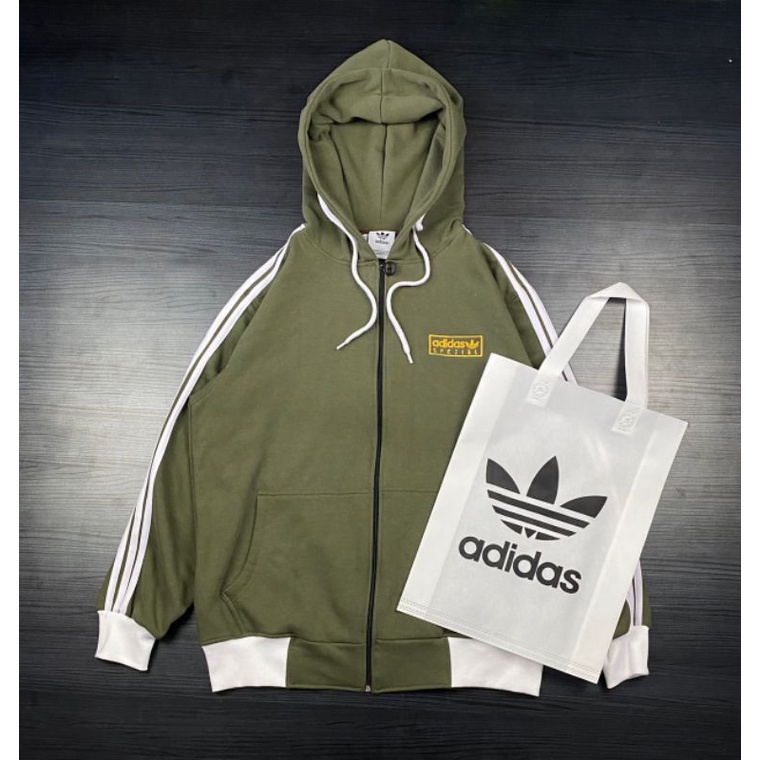 Jual HOODIE ZIPPER ADIDAS SPEZIAL ARMY FULL TAG LABEL CASUAL HYPE ...