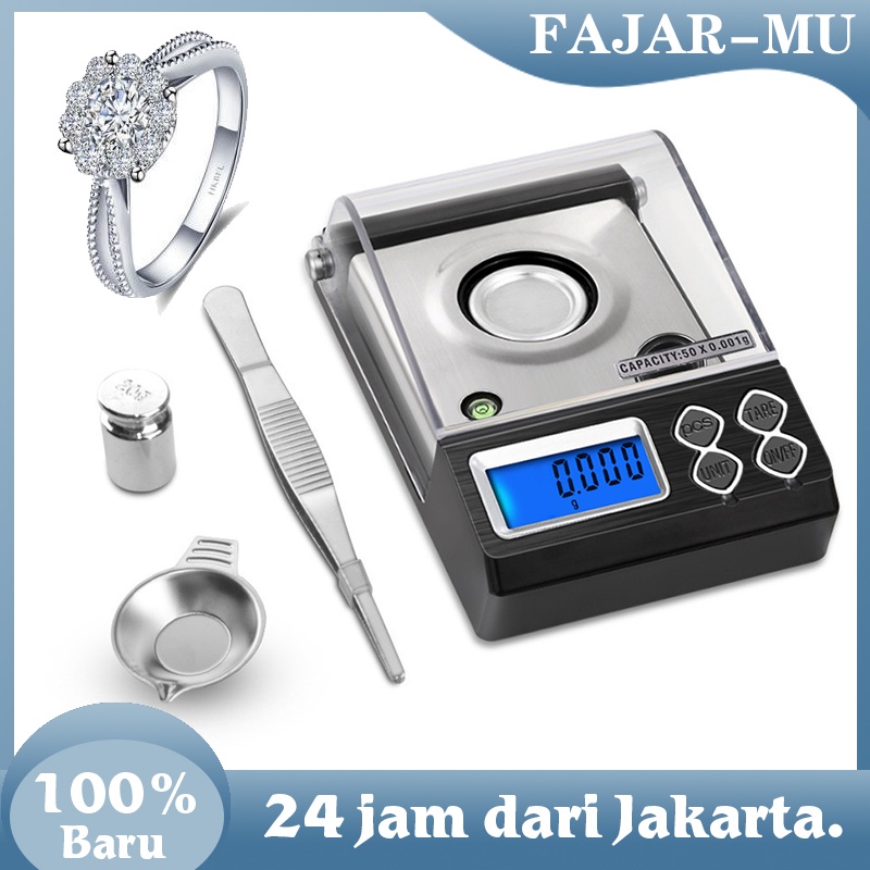 Jual Timbangan Digital 0.001 Gram Max 50g Digital Emas Akurasi 0.001g ...