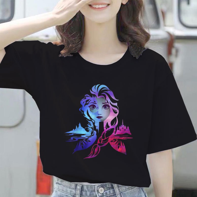 Jual Baju Kaos Disney Elsa Frozen Wanita Remaja Dewasa Lucu Imut Jumbo ...