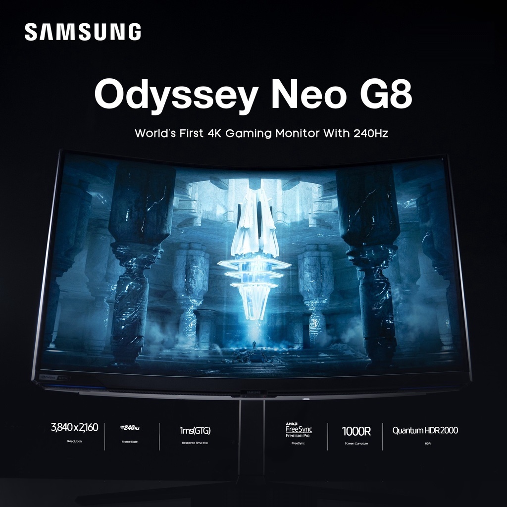 Jual Monitor Gaming Samsung Odyssey Neo G8 32" Curved UHD 240Hz 1ms | Shopee Indonesia