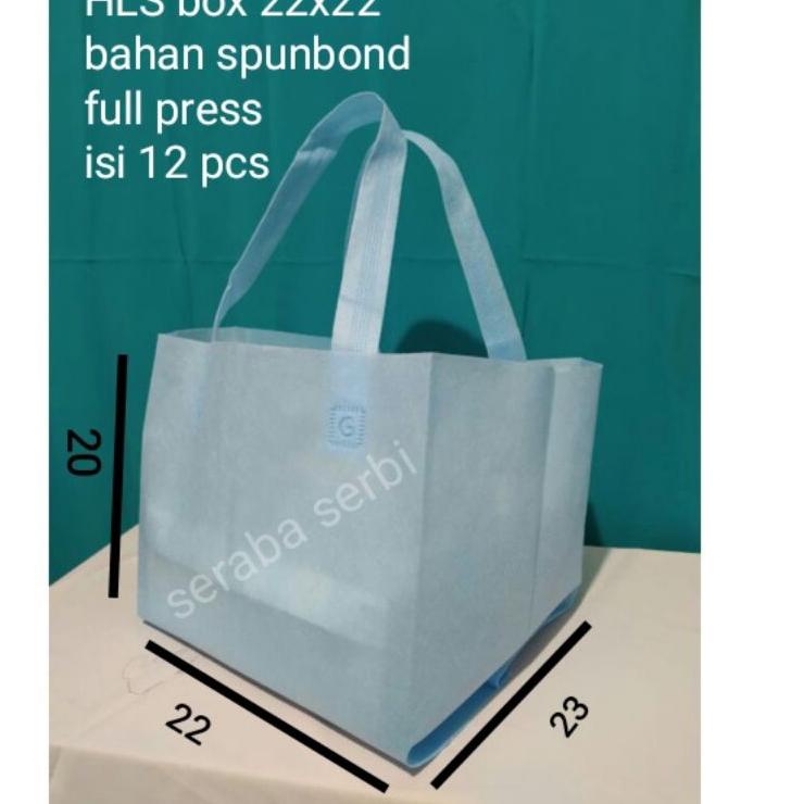Jual Buruan Dapetin tas hls box 22x22 tas hajatan tas besek tas box nasi tas spunbond tas bento ...