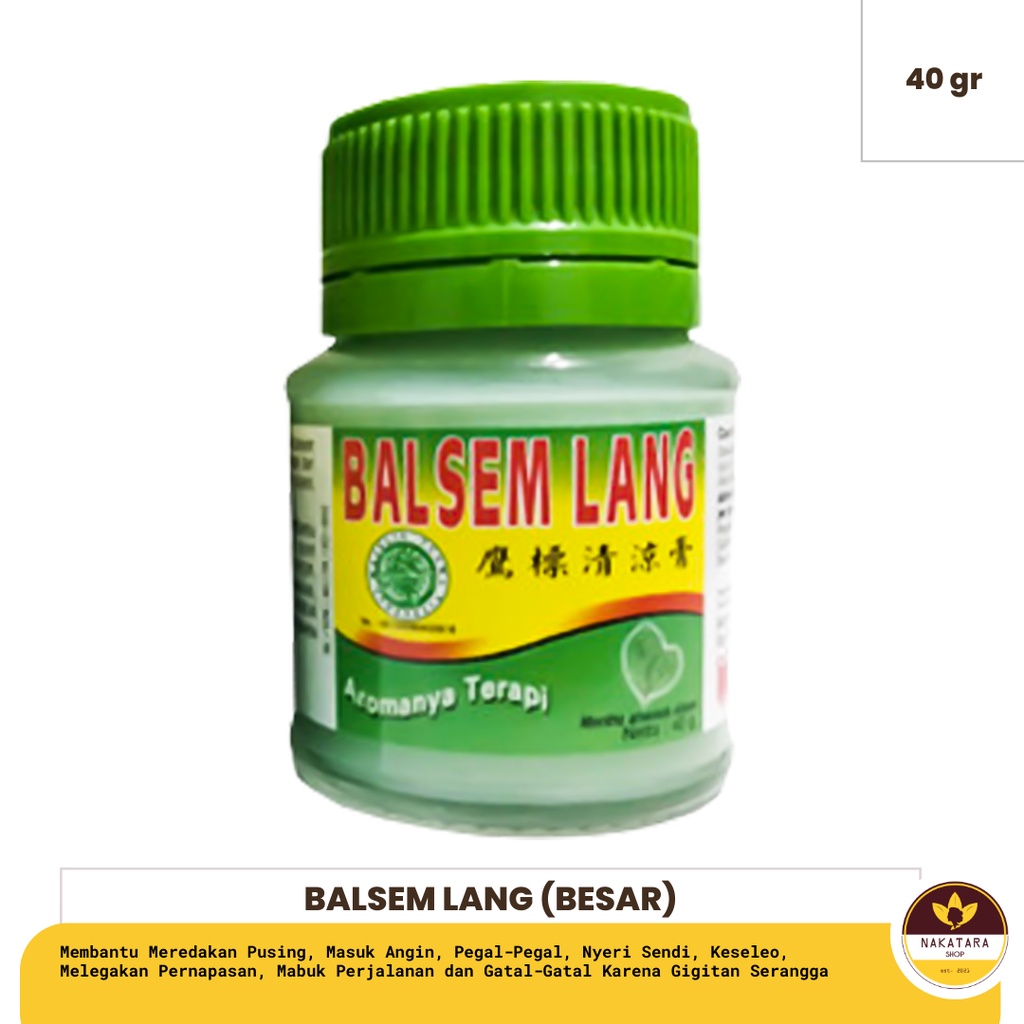 Jual BALSEM LANG CAP LANG UKURAN 40 GRAM (BESAR) | Shopee Indonesia
