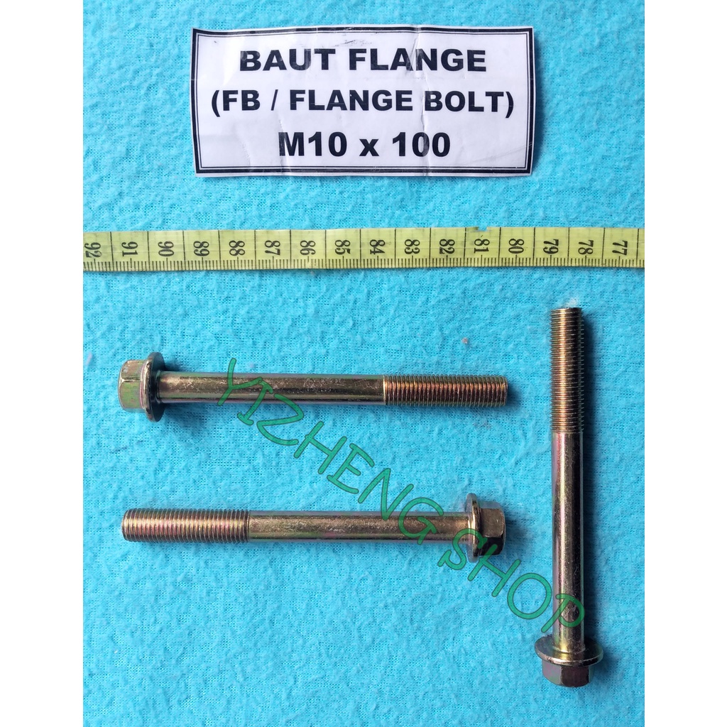 Jual BAUT FLANGE (FB/FLANGE BOLT) M10 X 100 | Shopee Indonesia