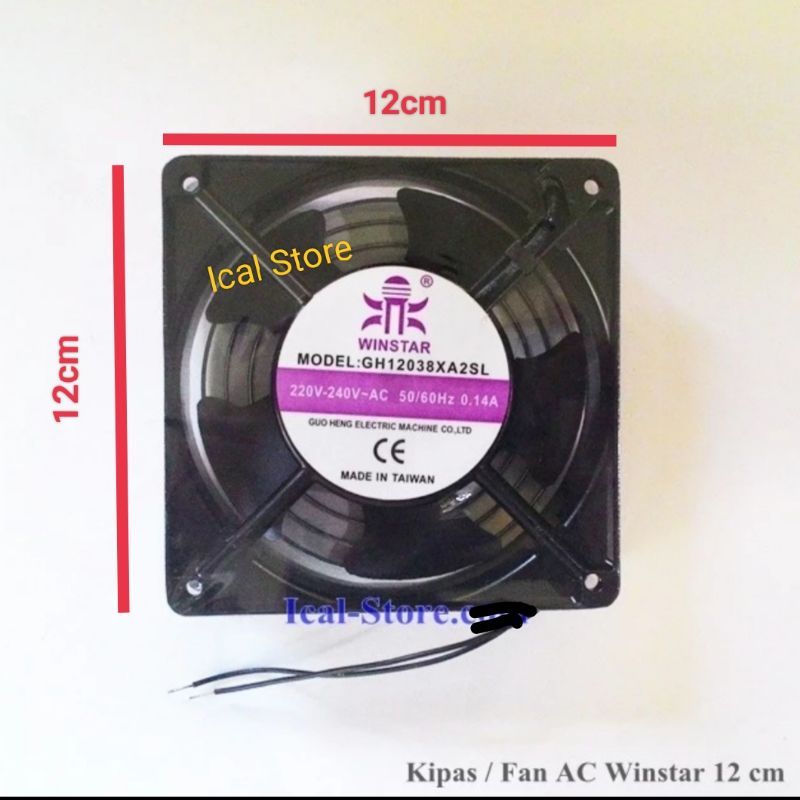 Jual Kipas Fan Winstar AC 220V ukuran 12 cm Taiwan Kualitas Bagus | Shopee Indonesia