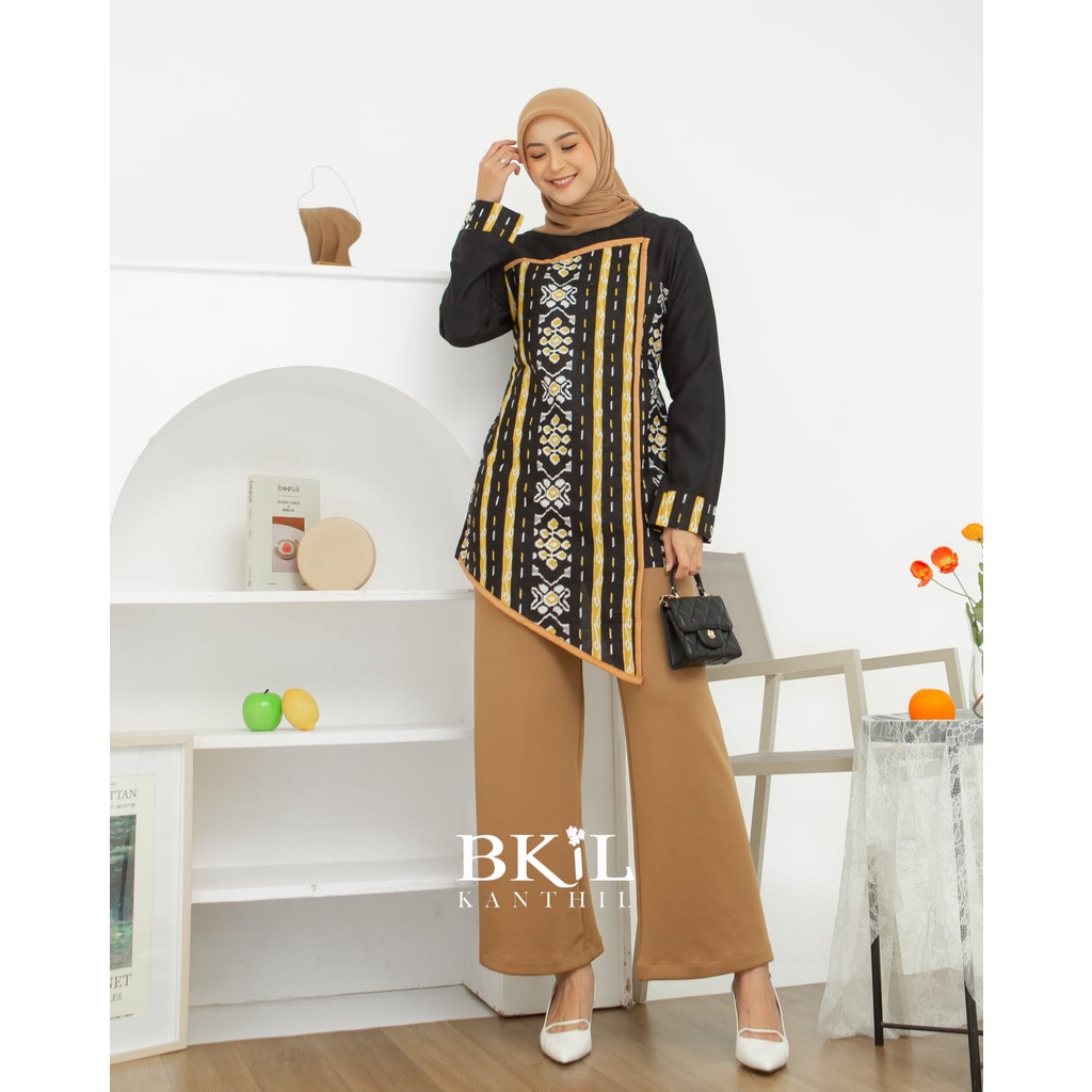 Jual KANTHIL - Tunik Batik Motif Songket Jenjong | Shopee Indonesia