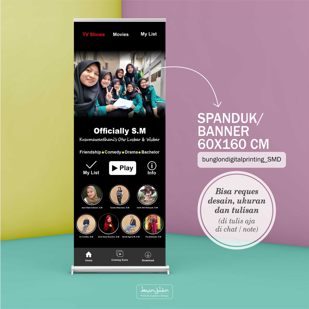 Jual Size 60x160 Cm, Spanduk Banner Wisuda, Happy Graduation Keren ...