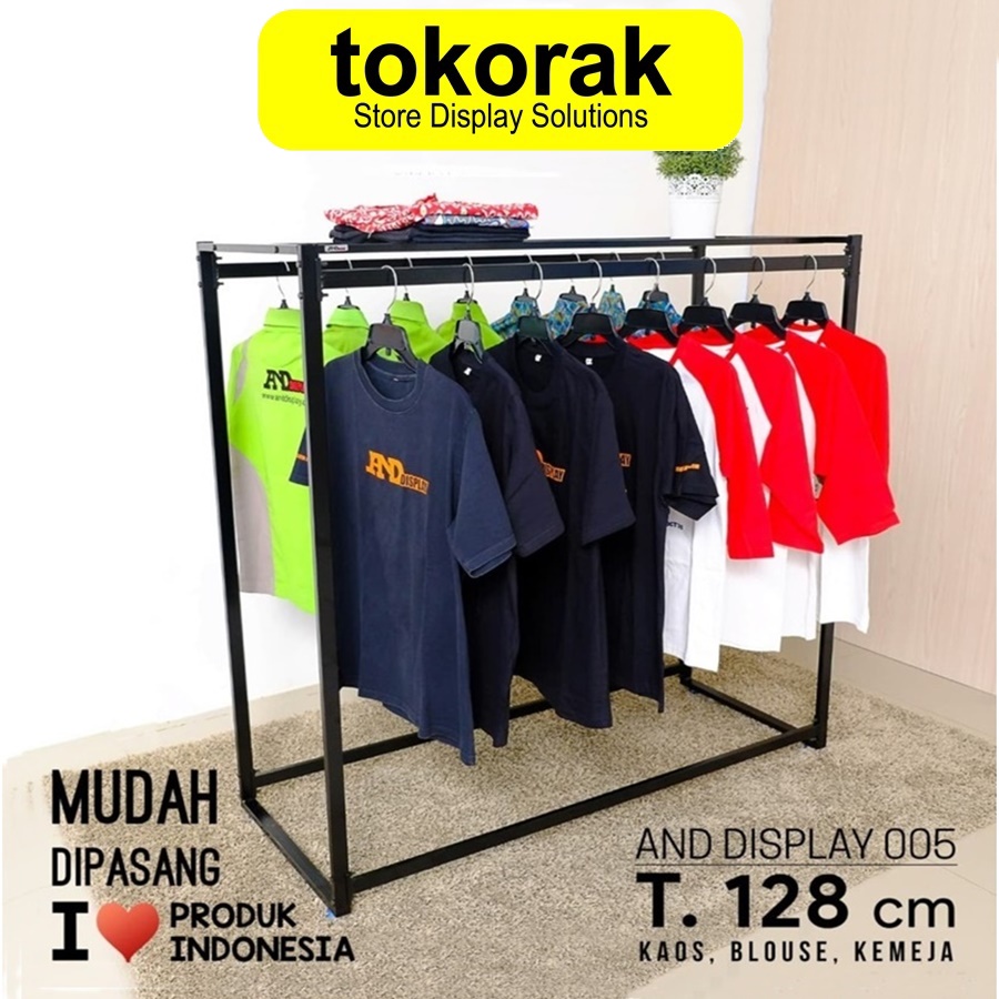 Jual GAWANG BAJU DISPLAY 005 + RAM 120 X 35 CM SULING PIPA KOTAK 2 SISI ...