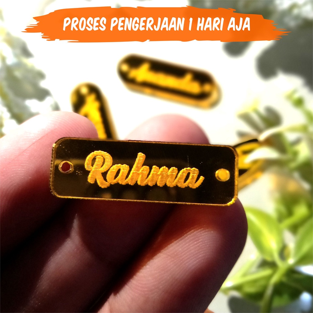 Jual LABEL AKRILIK / LABEL HIJAB BRANDING / CUSTOM LABEL / LABEL HIJAB ...