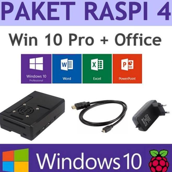 Jual Paket Mini Pc Raspberry Pi 4 Microsoft Windows 10 Pro Desktop ...