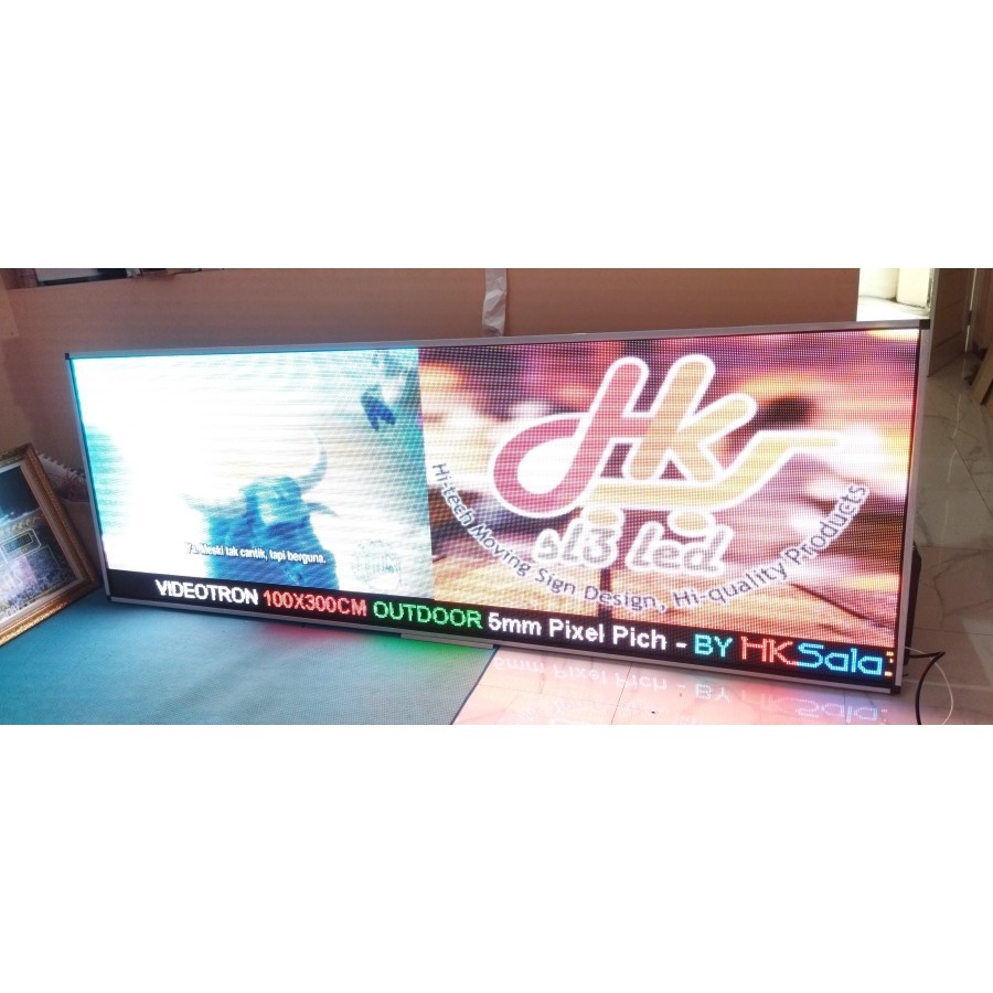 Jual Running Text RGB Videotron Full Colour 100x300Cm Wifi Lan P5 ...