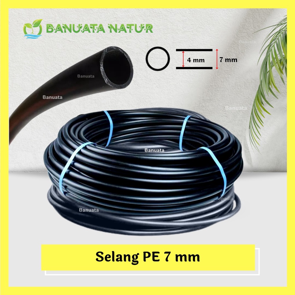 Jual Selang PE PVC 7 MM 1 Roll 100 Meter Selang Hidroponik Berkualitas ...