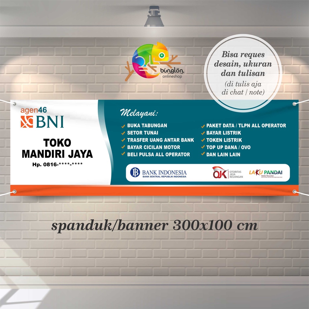 Jual Spanduk, Banner Agen BNI 46 Ukuran Besar | Shopee Indonesia