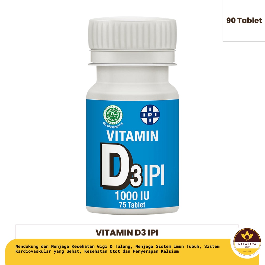 Jual VITAMIN D3 IPI ISI 75 TABLET | Shopee Indonesia