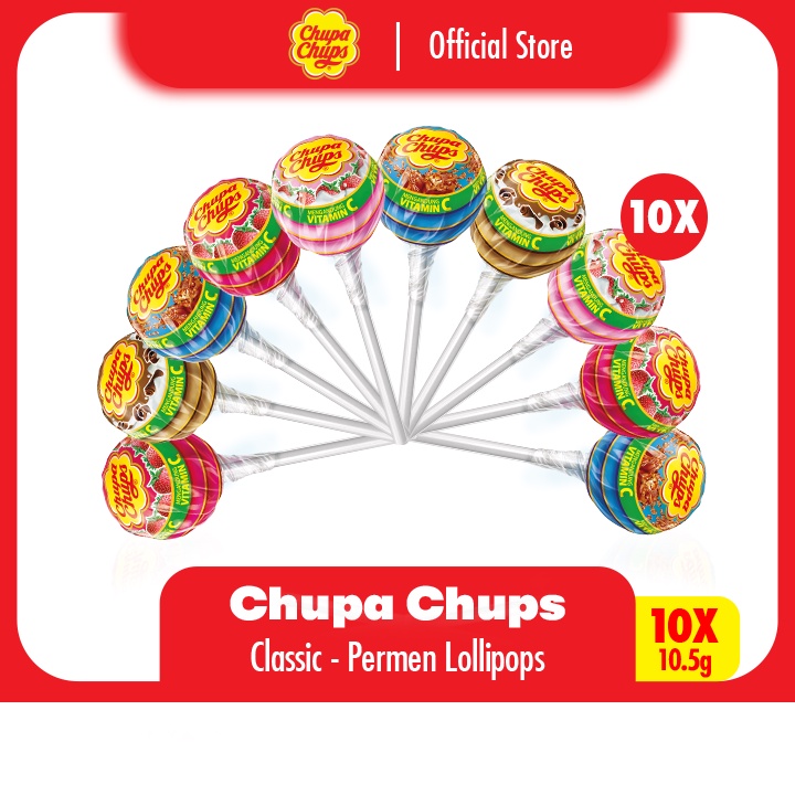 Jual Chupa Chups Lollipops Classic 12g - Permen Lolipop (10pcs) | Shopee Indonesia