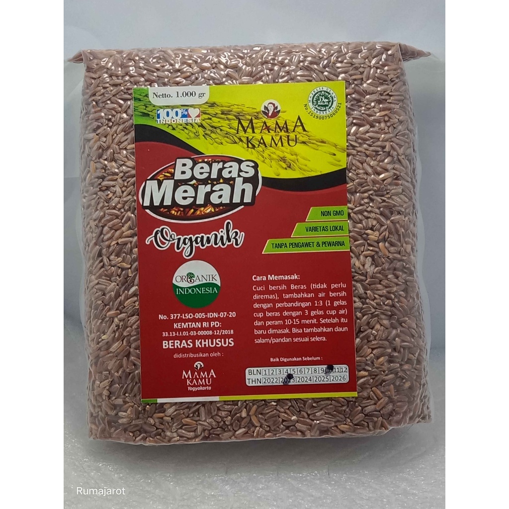 Jual Beras Merah Organik Sehat Alami Mama Kamu 1 Kg | Shopee Indonesia