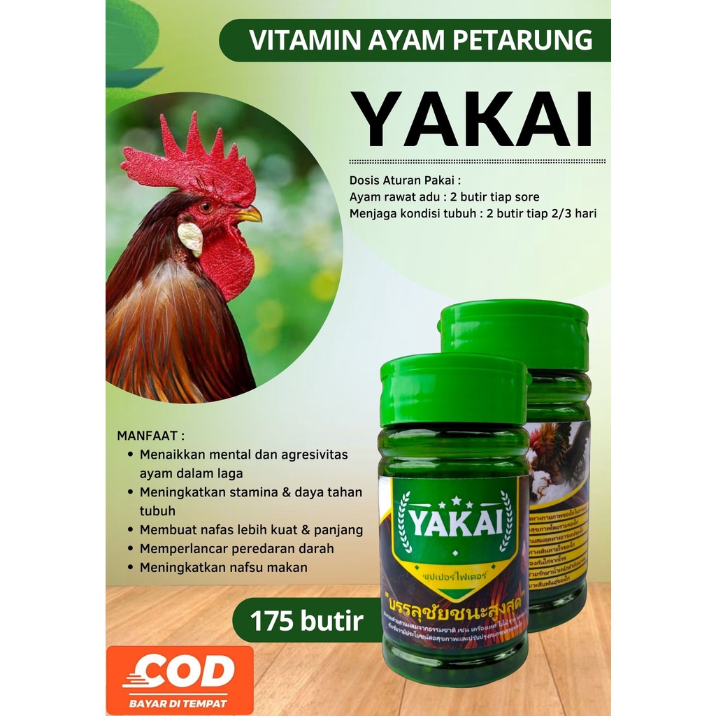 Jual Yakai Pil Jamu Ayam Aduan | Suplemen Jago Bangkok | Burma | Samo ...